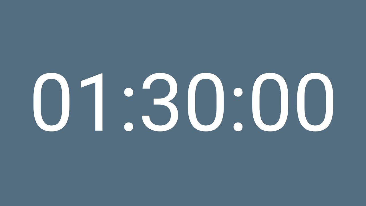 STUDY TIMER - 1 Hour 30 Minute Timer | 90 Minute Timer - YouTube