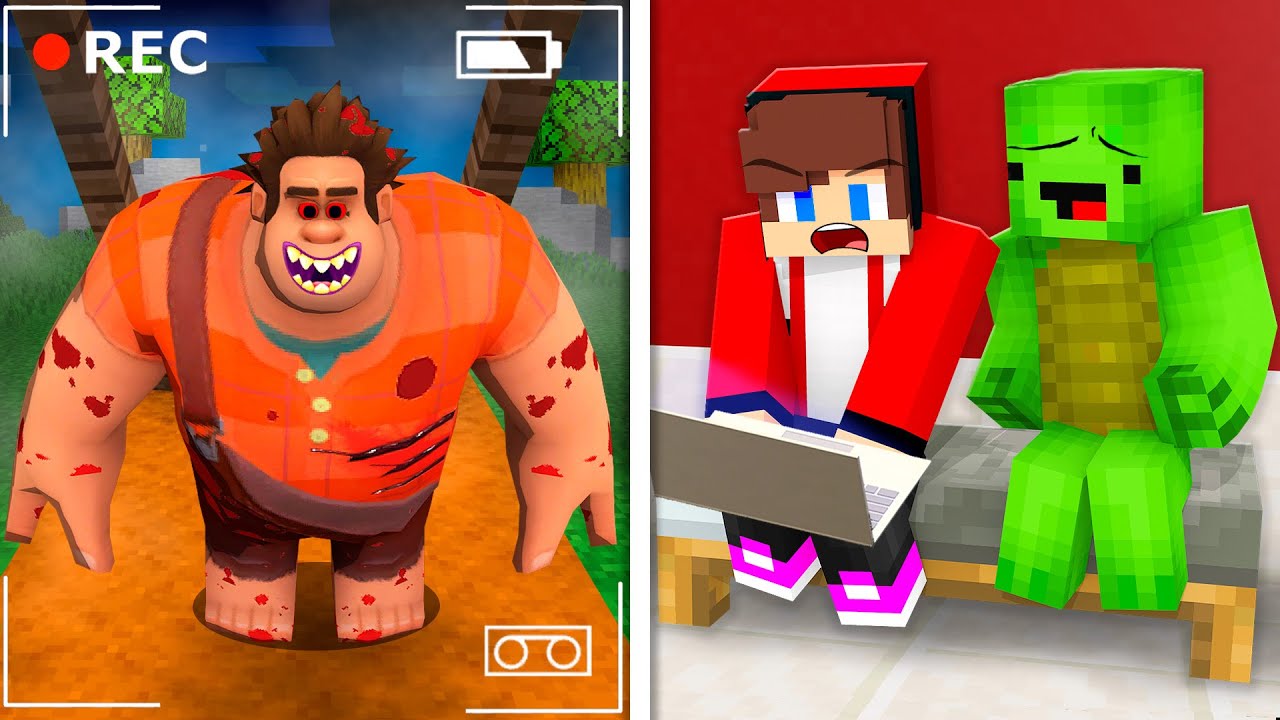 Are JJ and Mikey Got Scary RALPH.EXE on Hidden Camera in Minecraft ...