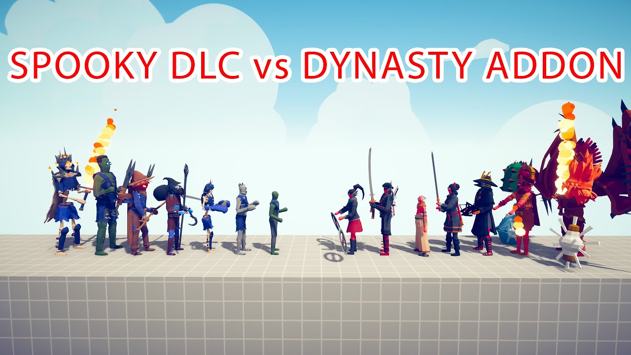 SPOOKY DLC Team vs DYNASTY ADDON Team - Totally Accurate Battle ...