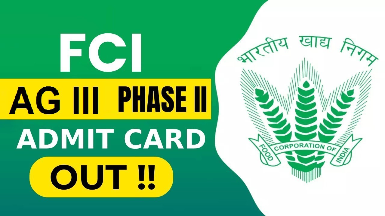 FCI AG 3 mains call letter out | FCI ag3 mains admit card out | FCI AG3 ...