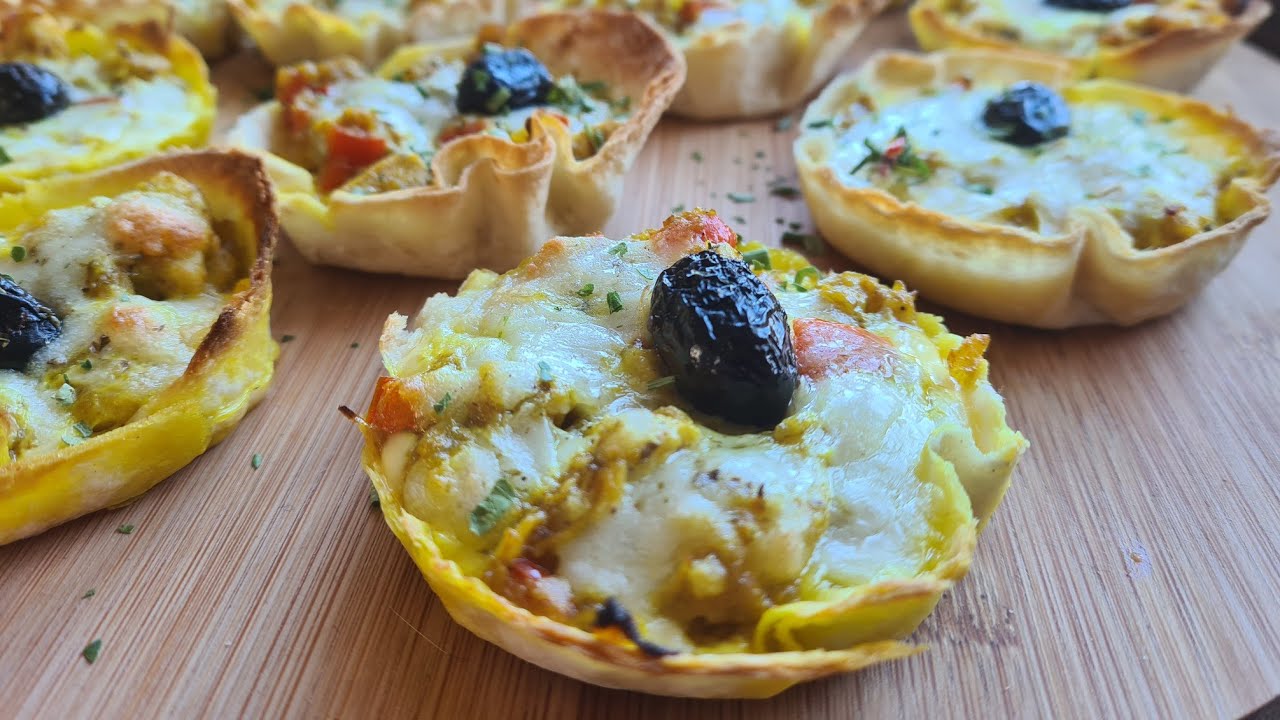 Idée apéro dînatoire: Mini quiches express avec des Wrap - YouTube