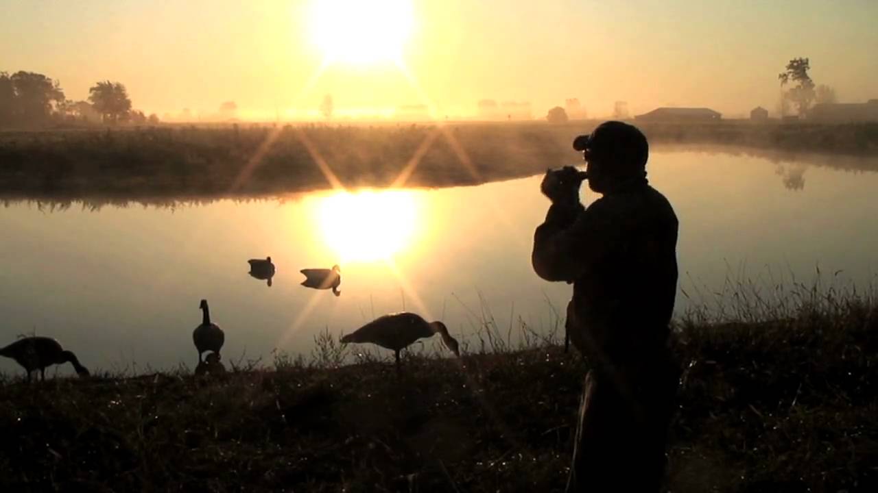Goose Hunting over Water - YouTube