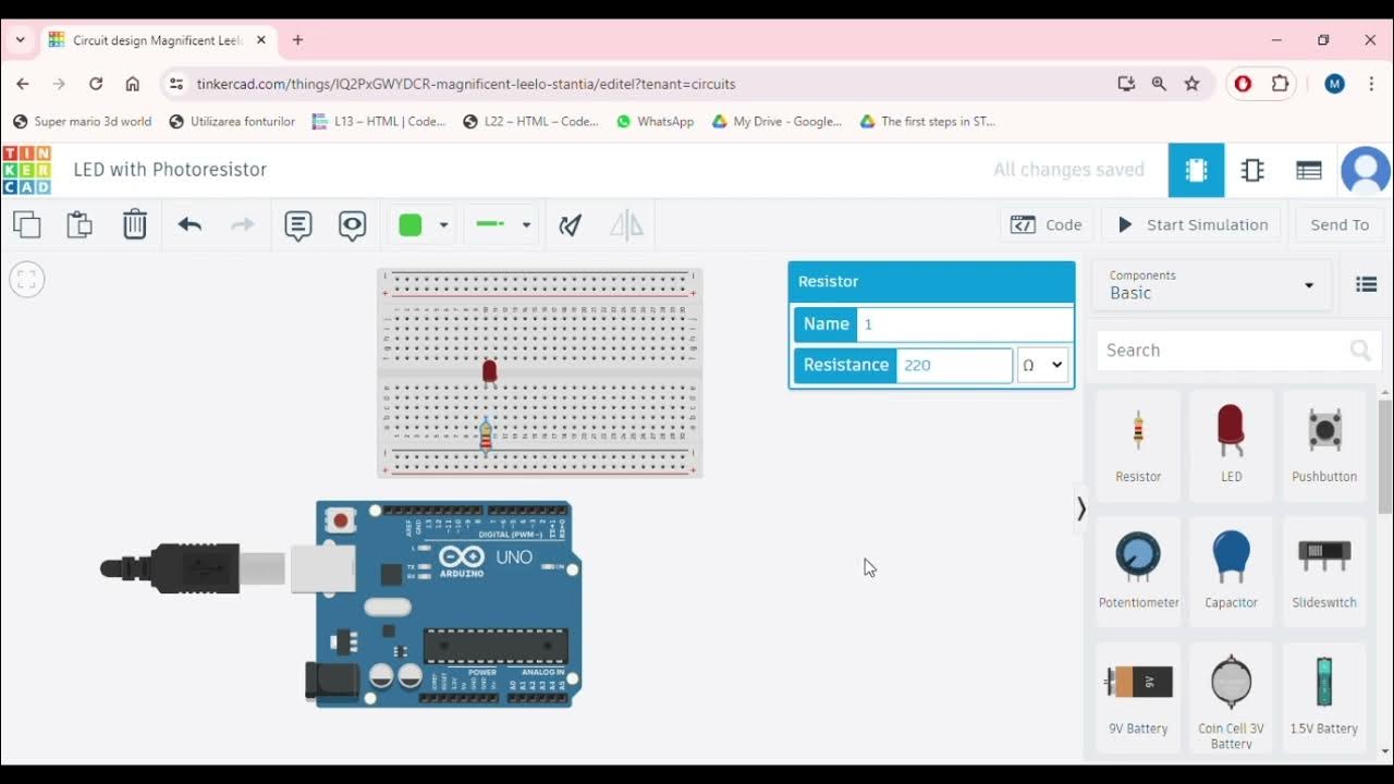 (Arduino) Topic 8. LED with Photoresistor - Circuit Design - YouTube