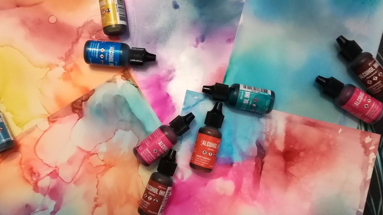 Tutorial Alcohol Inks Teil 2 - YouTube