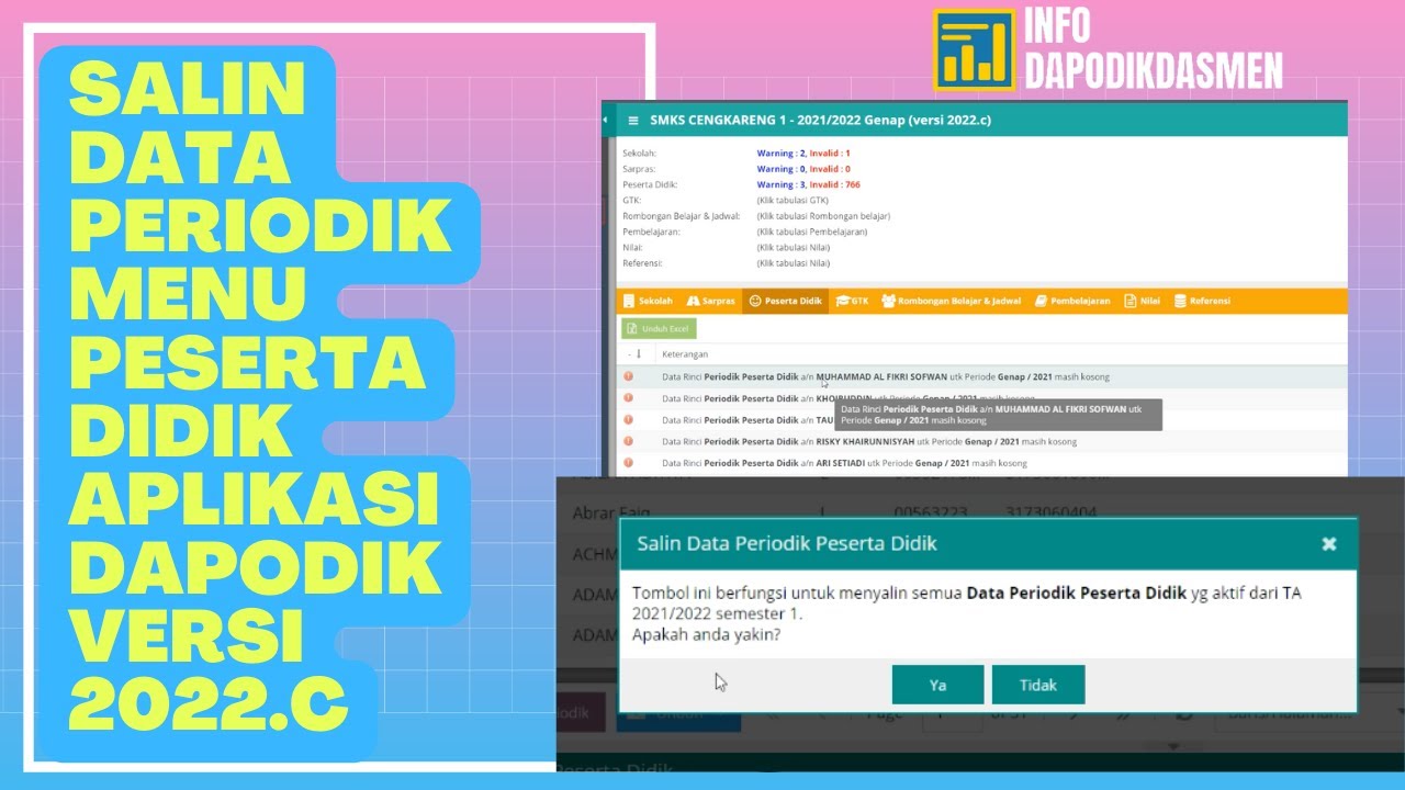 SALIN DATA RINCI PESERTA DIDIK APLIKASI DAPODIK VERSI 2022.C | SALIN ...
