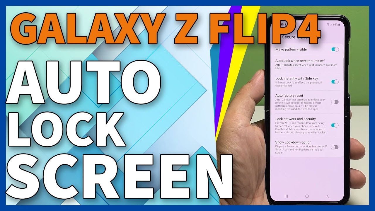 How to Immediately Auto Lock Galaxy Z Flip 4 when Screen Turns Off ...