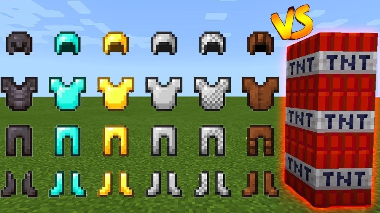 Armor in Minecraft VS TNT - YouTube