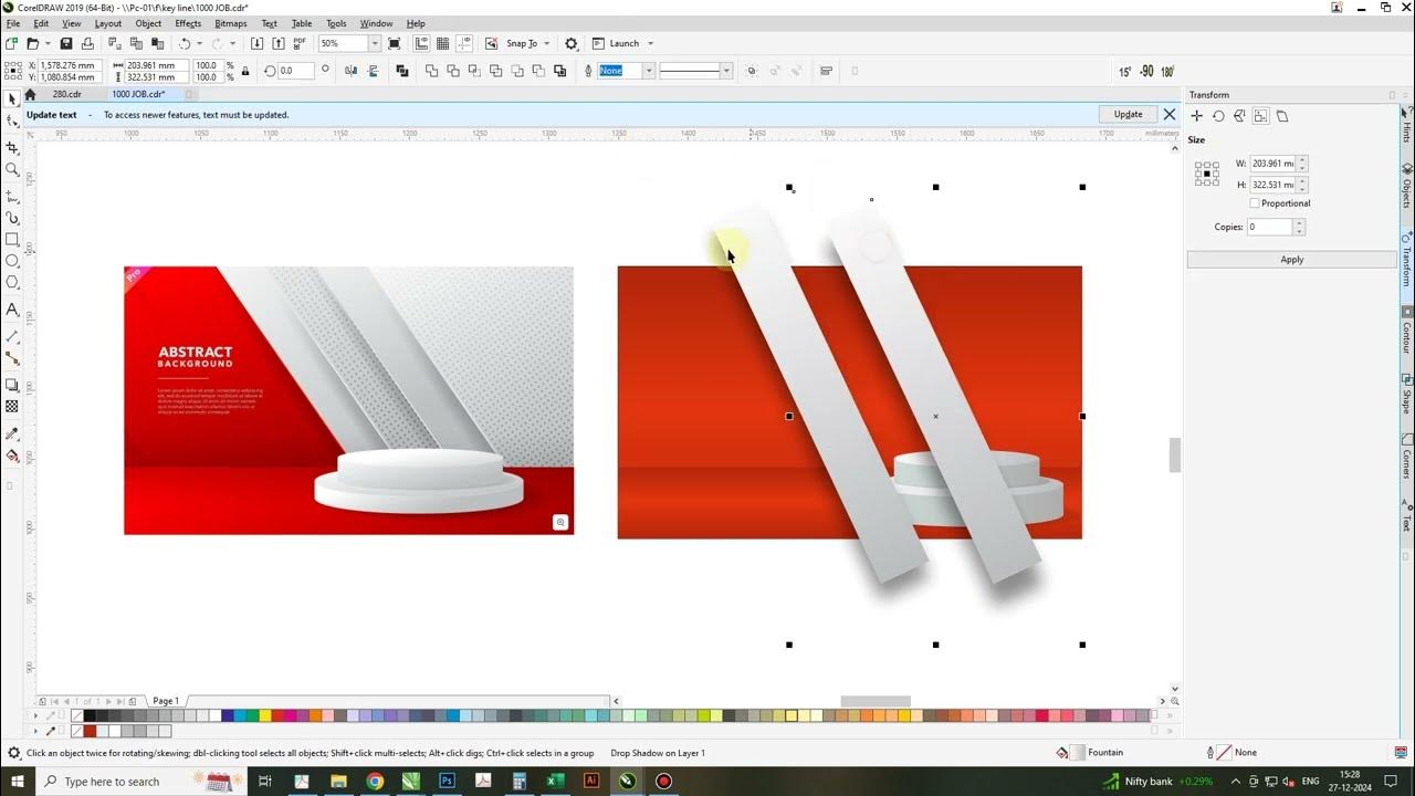 Simple Curve Background Design in Coreldraw | CoreldrawFever Studio ...