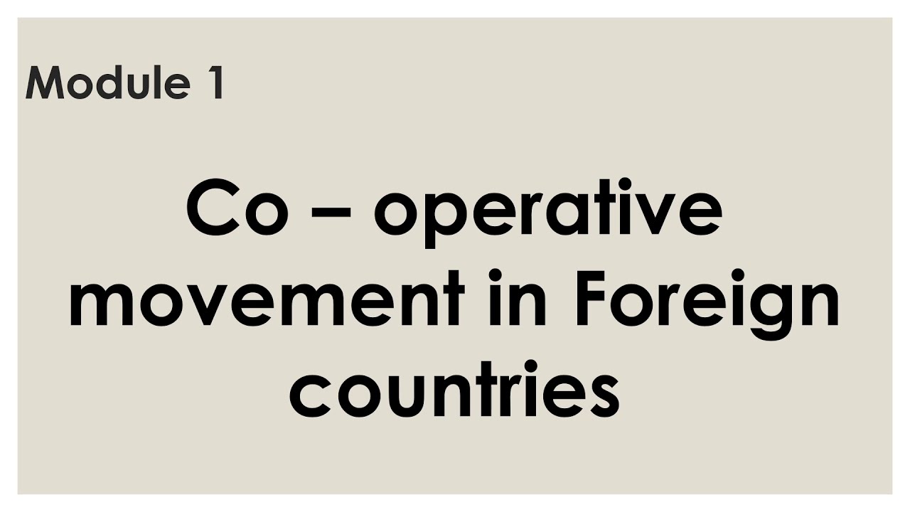 International co-operative movement 10 - YouTube