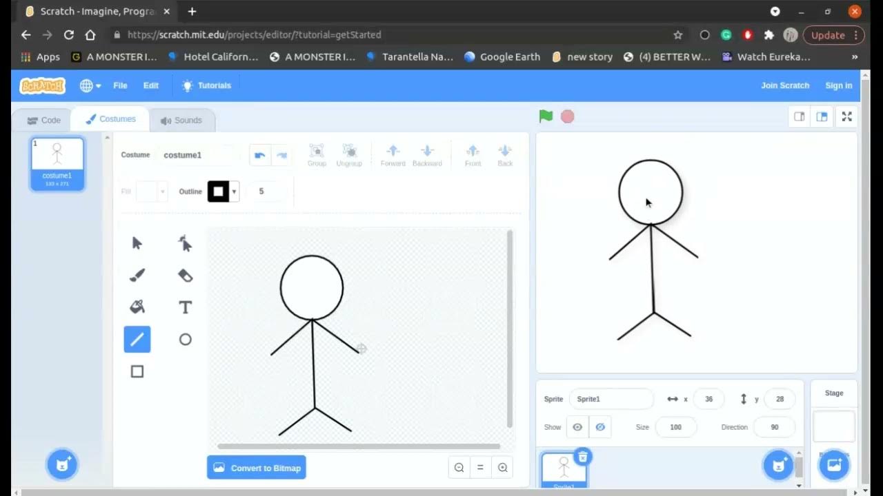 How To Create Your OWN Sprite In Scratch Full Tutorial - YouTube
