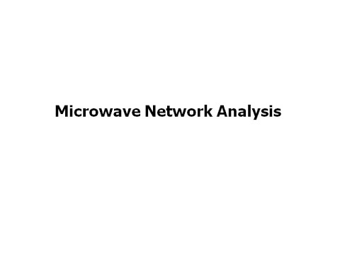 Lecture 13 Microwave Network Analysis Part 2 - YouTube