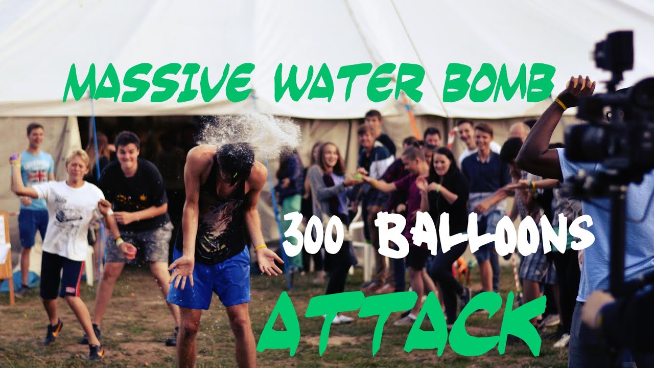 WATER BOMB ATTACK | CHALLENGE#1: Vodní nálož | KRISTFEST 2015 - YouTube