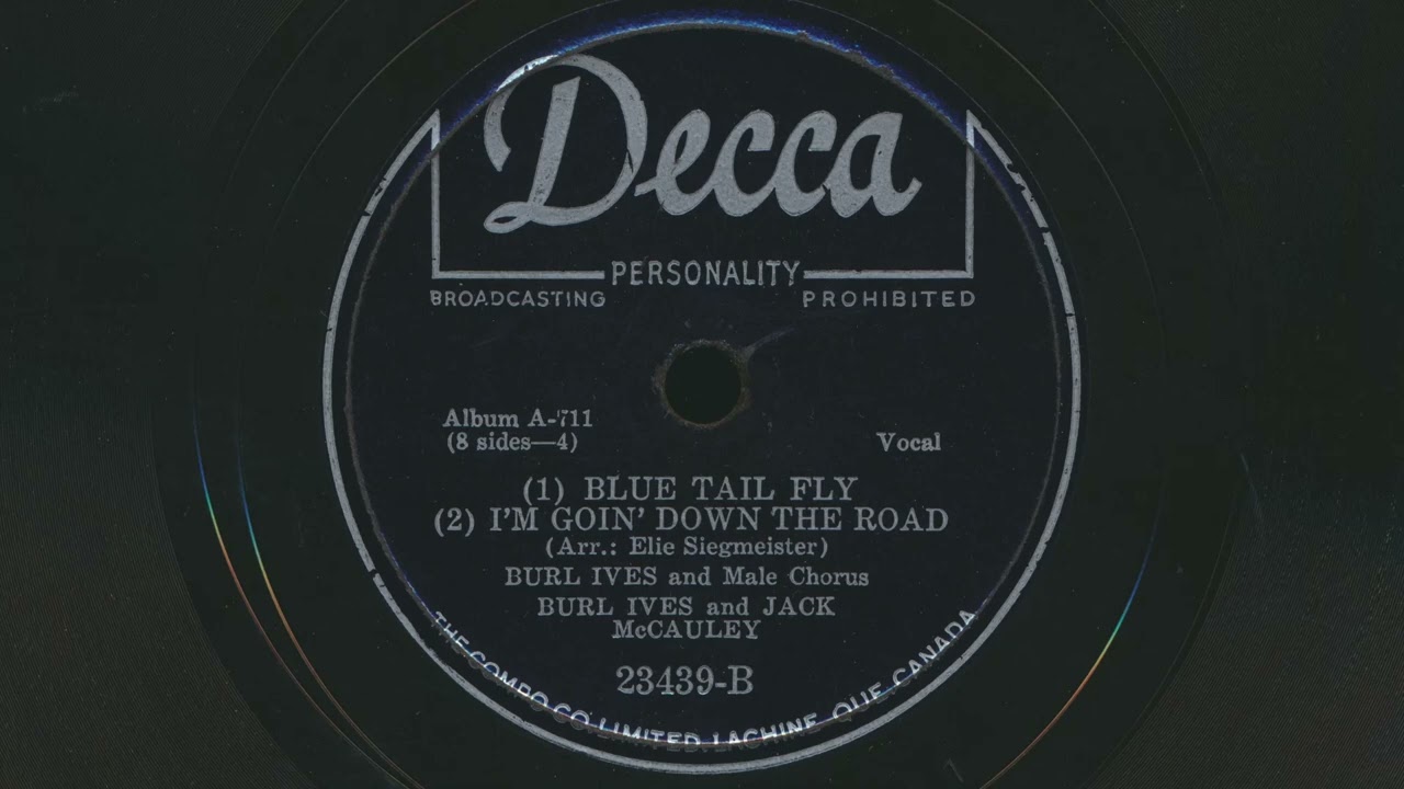 BURL IVES Blue Tail Fly / I'm Goin' Down The Road (1945) - 78 RPM ...