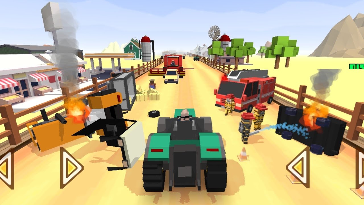 Stuck on the race track - Blocky Farming and Racing Simulator | game ...