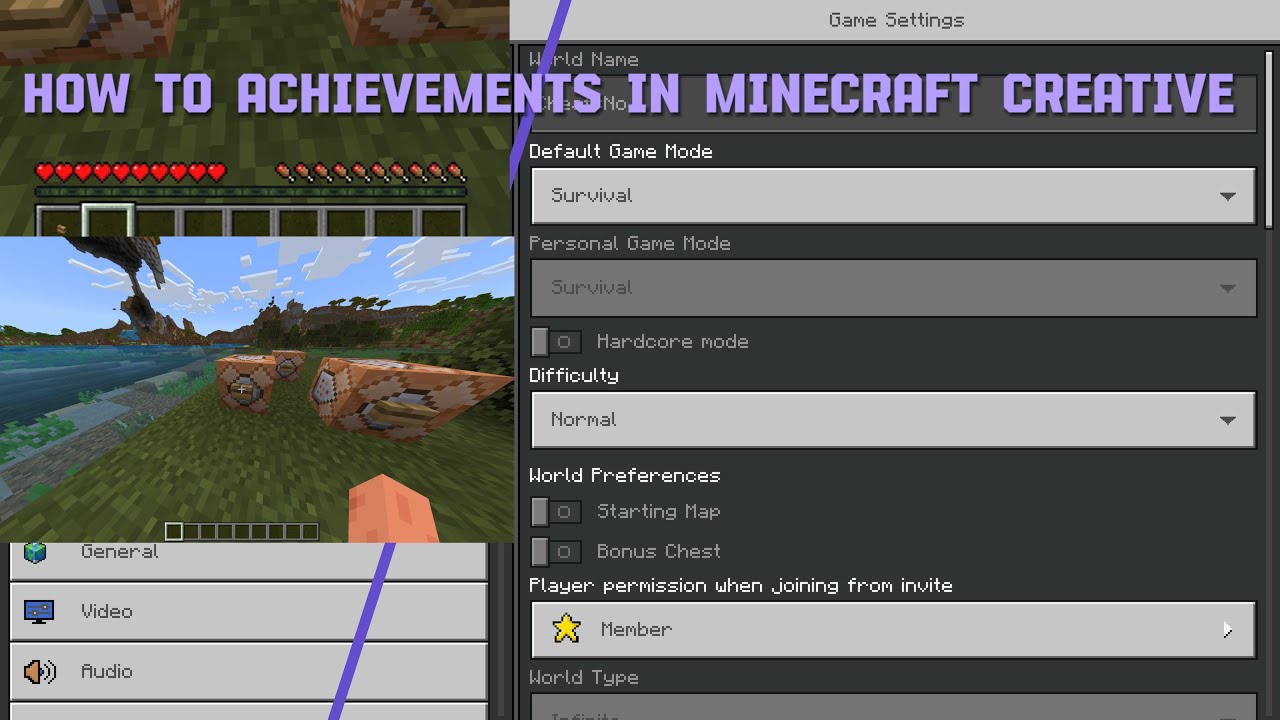 Minecraft Achievements Creative Glitch [Bedrock Still Works] - YouTube
