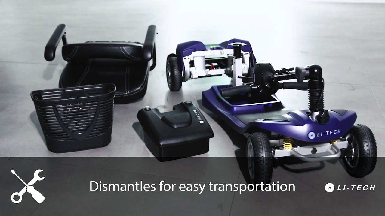 Introducing the Li-Tech Neon Lightweight Travel Scooter - YouTube