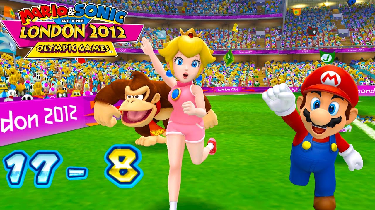 2 Player Football Team Peach , Mario , silver , Donkey Kong vs Team ...