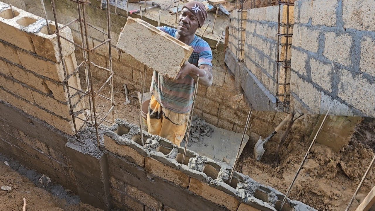 Almost finished the wall | two more block hight needed | progress - YouTube