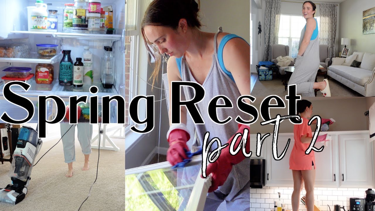 SPRING RESET part 2 - deep clean with me - carpets, window sills ...