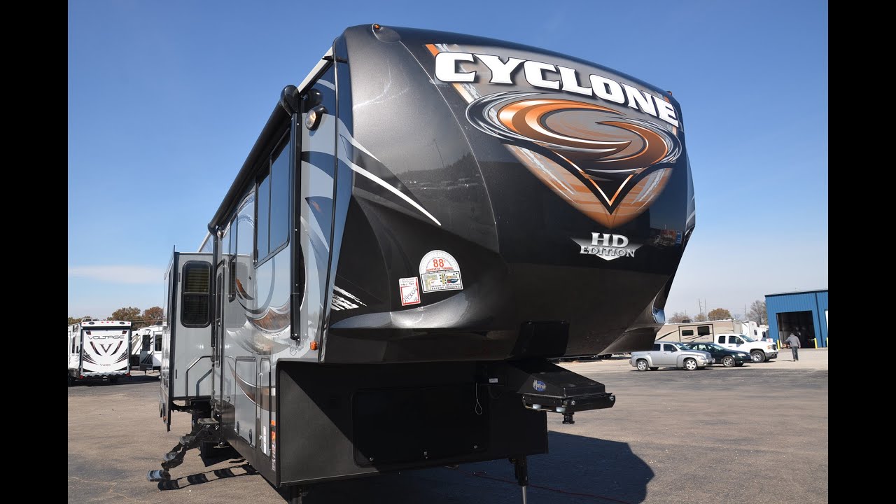 2015 Cyclone 4000 Toy Hauler - YouTube