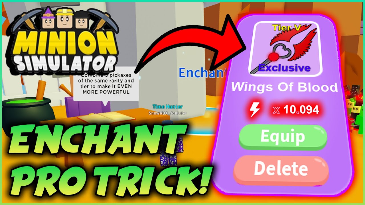 MINION SIMULATOR ENCHANT LIKE A PRO! | Minion Simulator Roblox - YouTube