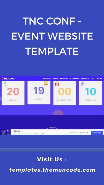 Best Event & Conference Webflow Template - TNC Conf #webflowtemplate - YouTube