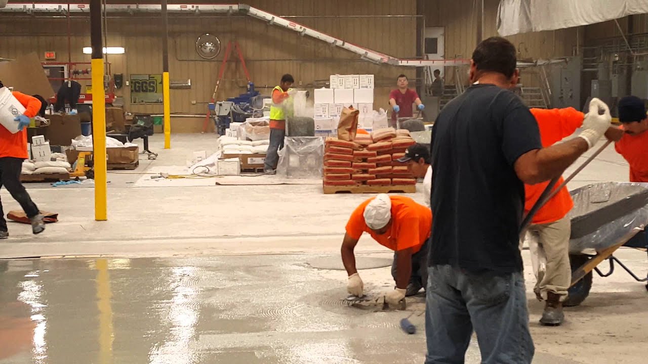 Stonhard flooring diamond floors - YouTube