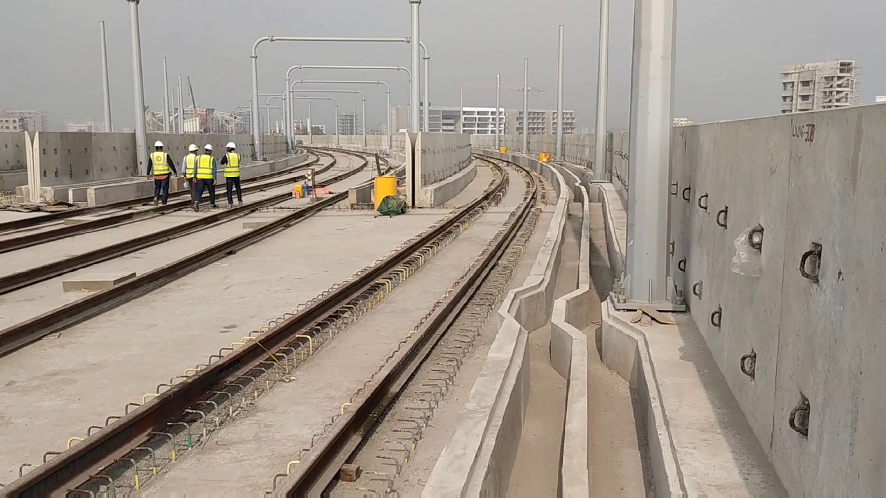 Rail Track Construction of Metro Rail - YouTube