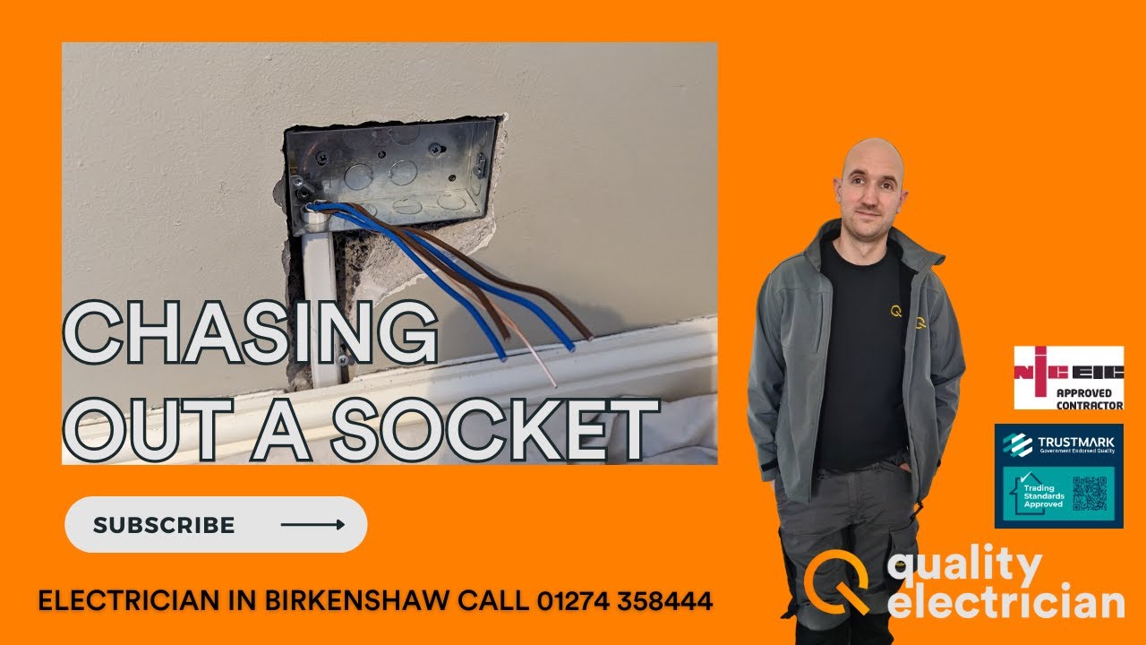 Chasing out an #electrical #socket with a #chasing #machine - YouTube