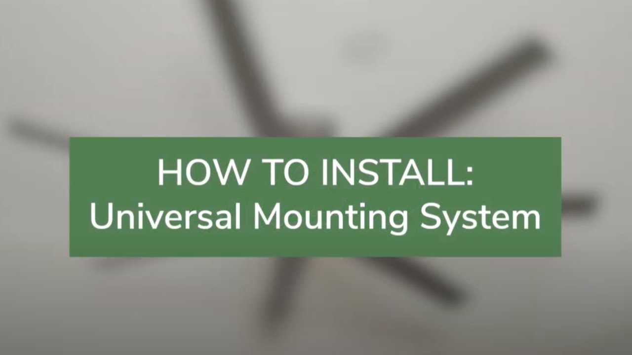 How to Install the Universal Mounting System from Hunter Fan Company ...