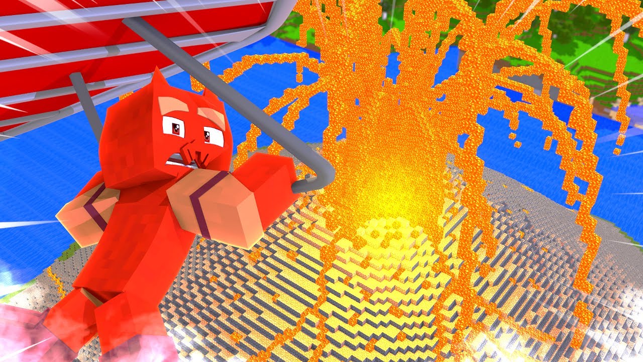 MINECRAFT VOLCANO SURVIVAL! (Volcano Block) - YouTube