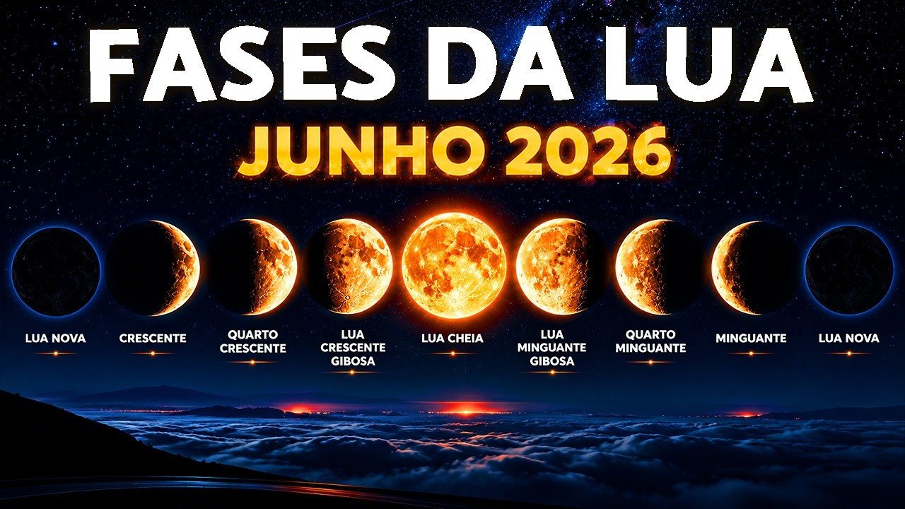 FASES da LUA JUNHO 2026 | O que vai acontecer? - YouTube
