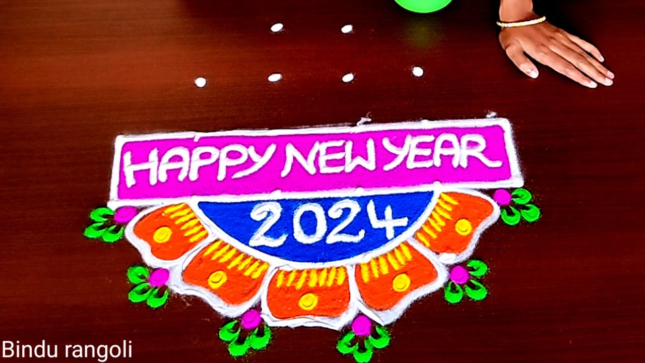 New Year Muggulu 2024/New Year Rangoli/New Year Kolams/2024 New Year ...