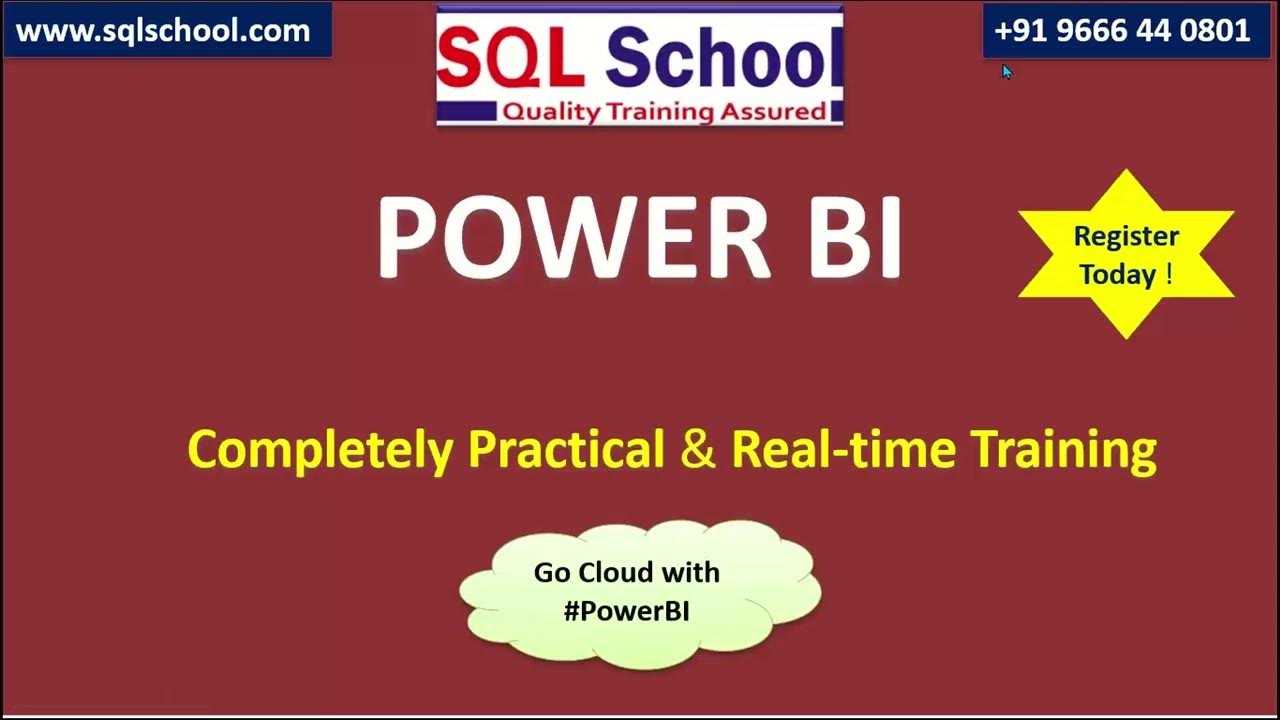 Power BI Training from #SQLSchool | Power BI Job Oriented Trainings ...