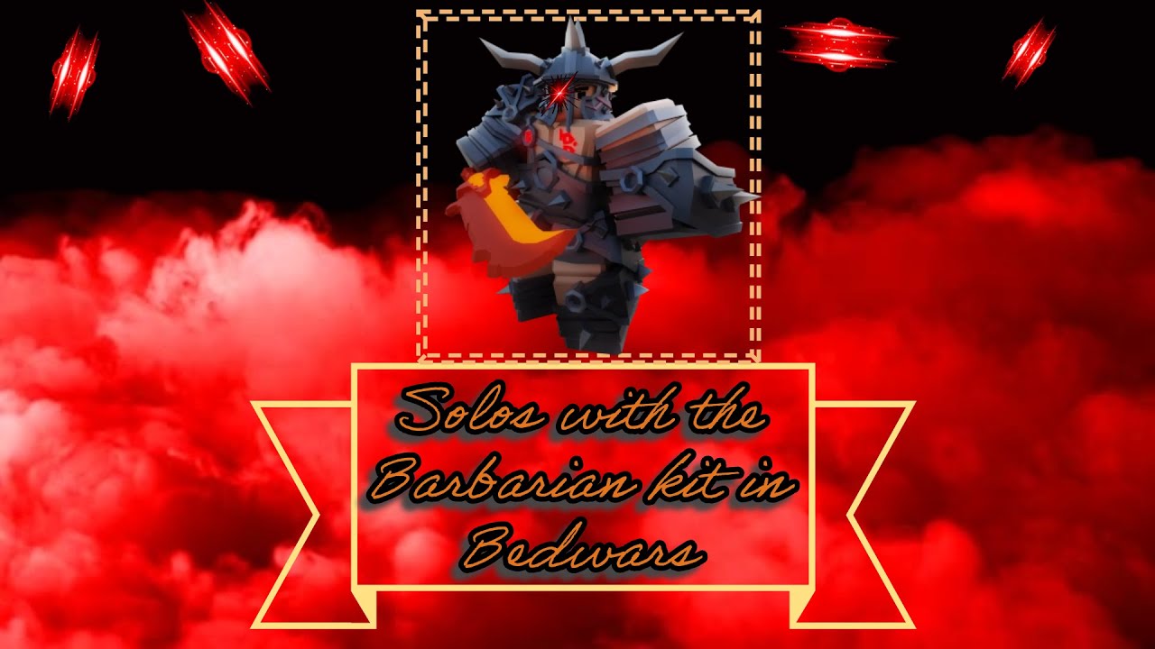 Roblox Bedwars Solos gameplay with the Barbarian kit! | FIRST EVER ...