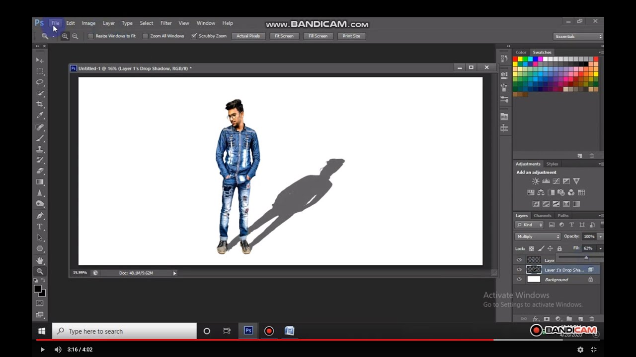How to create a shadow of images - YouTube