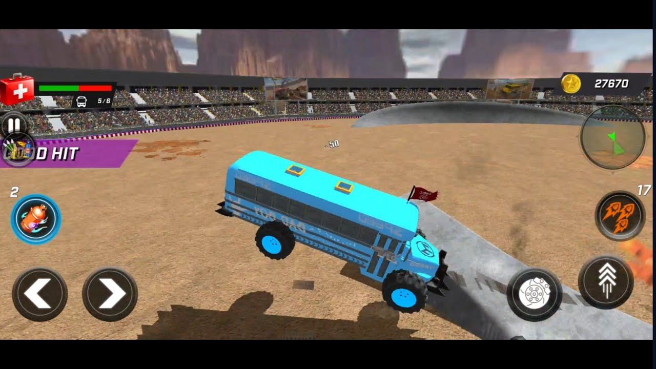 monster bus Demolition Derby impossible bus Demolition Android gameplay ...