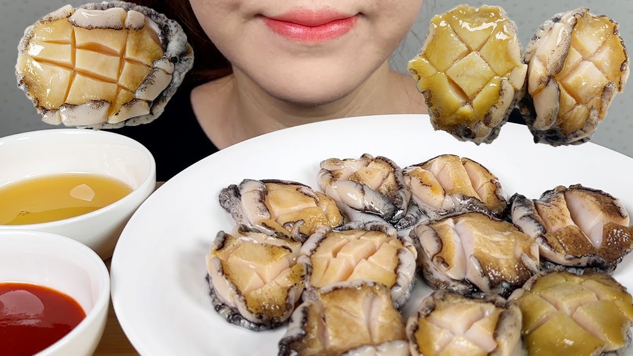 ABALONE SASHIMI MUKBANG CRUNCHY NO TALKING EATING SOUNDS 오득오득 전복 먹방 리얼 ...