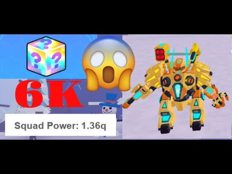 I open 6K box for reach 1.35Q power ! Bot clash simulator - YouTube
