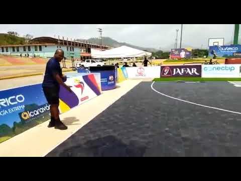 Medidas de una cancha de baloncesto 3x3 profesional - YouTube