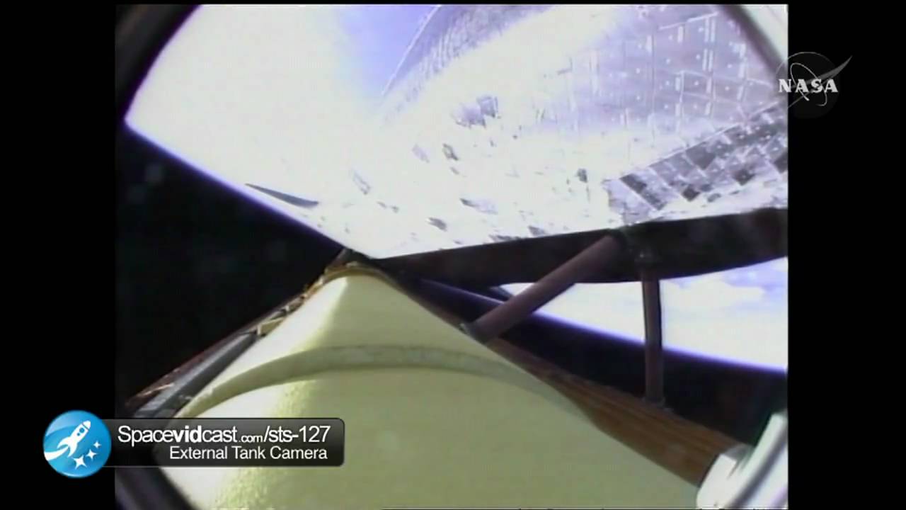 Single Cam view of STS-127 - External Tank - YouTube