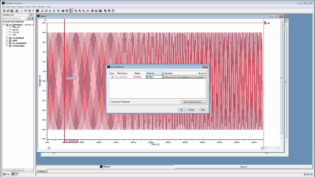 Plotting and Managing Waveforms using PADS AMS - YouTube