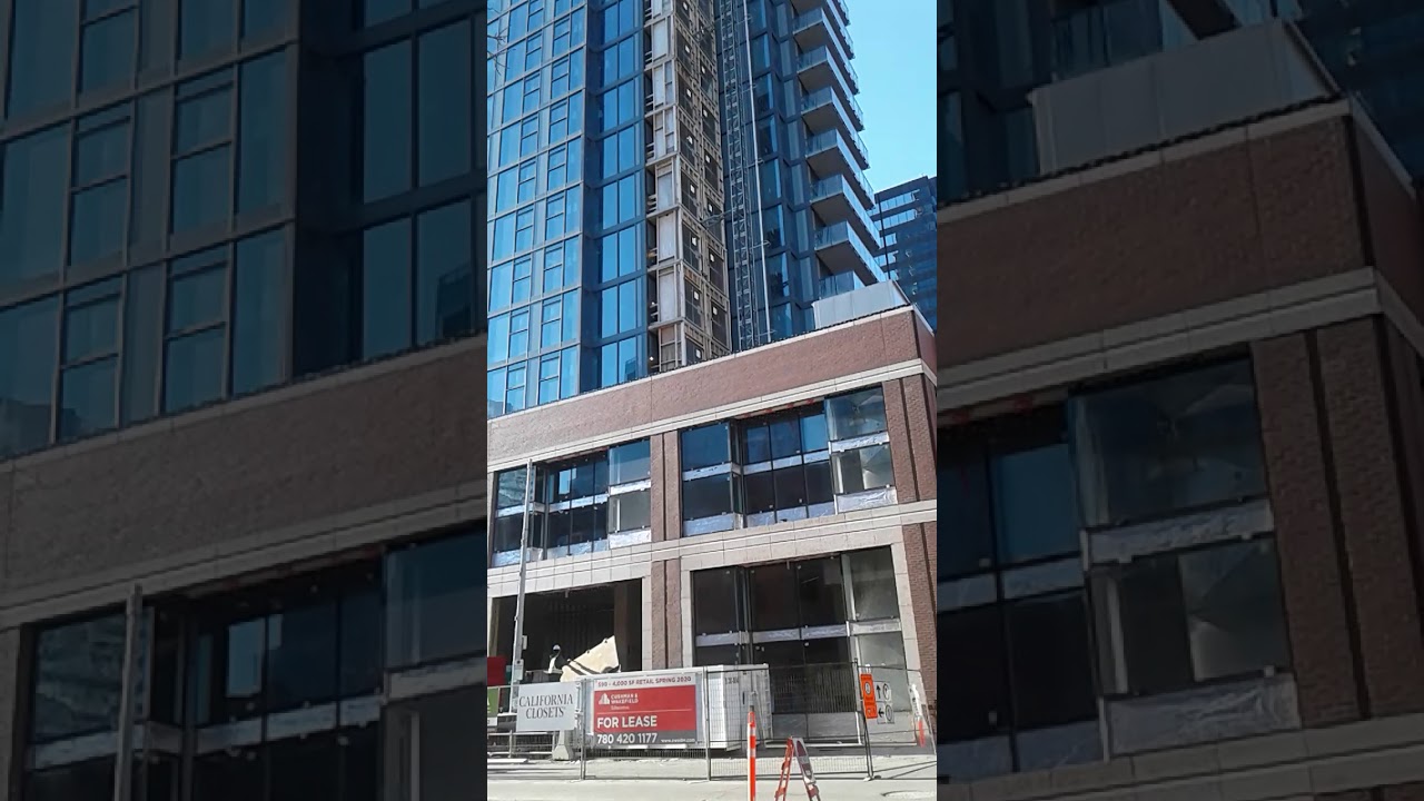 Edmonton Downtown New High Rise Building Construction - YouTube