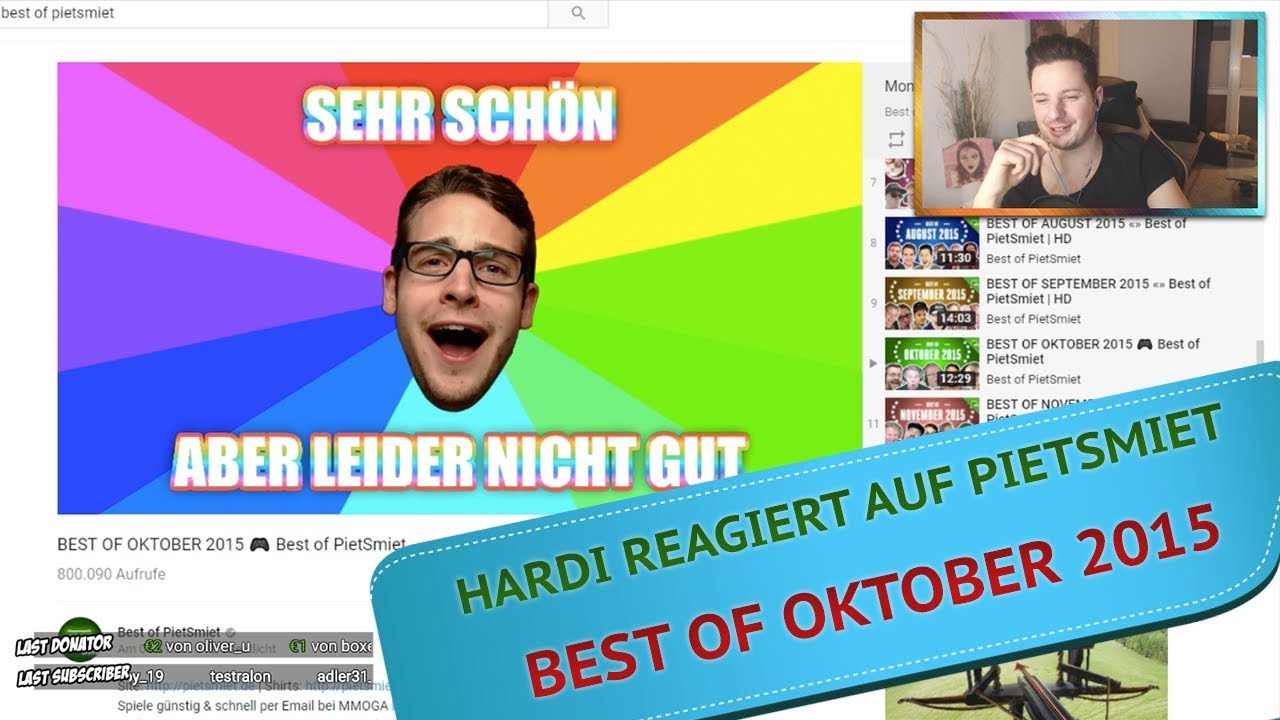 DER HARDI reagiert auf PIETSMIET | Best of Oktober 2015 - YouTube