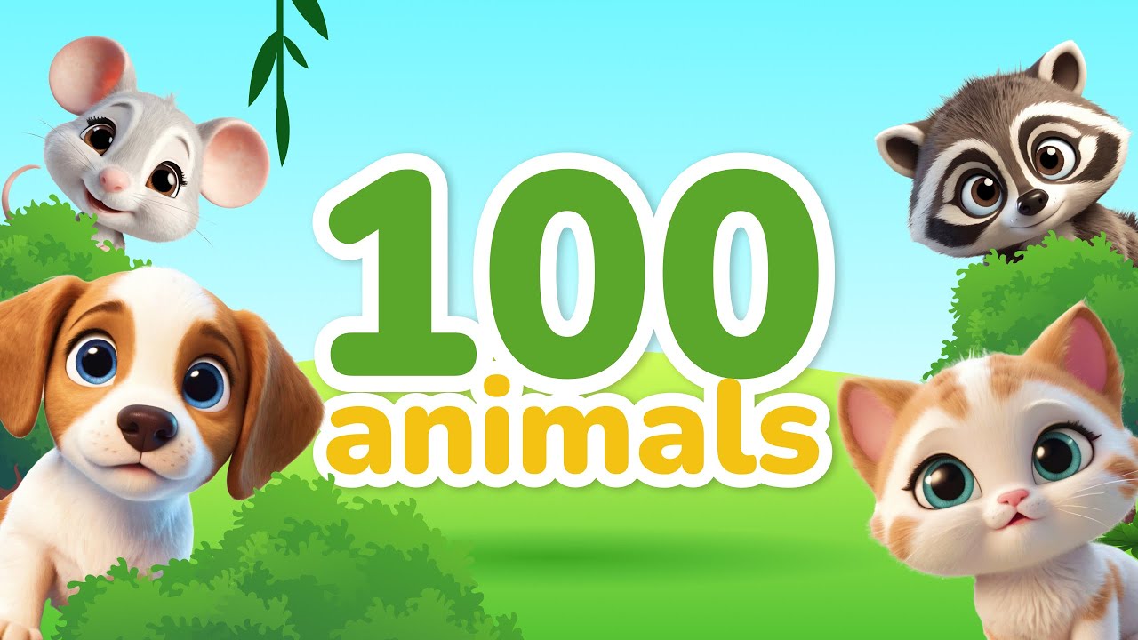 Learn 100 Animals For Kids | BittyBeam For Kids - YouTube