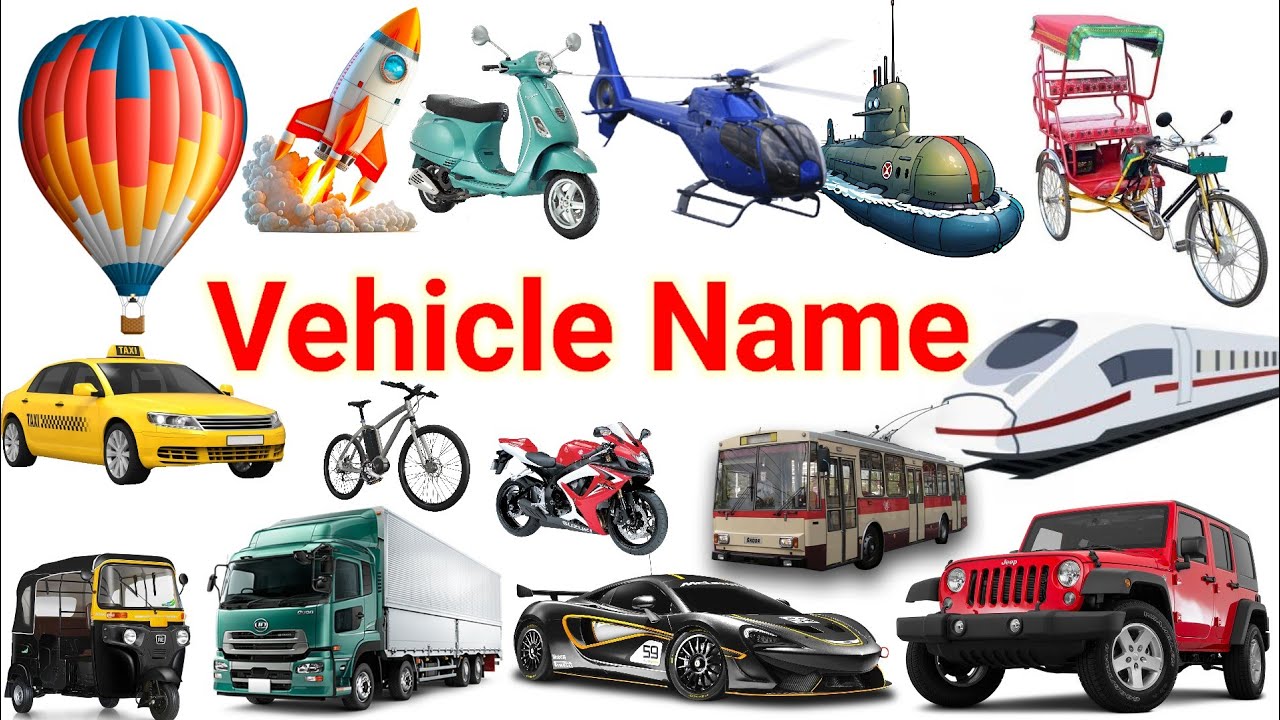 Transport Name l Vehicles Name l Vehicles Name for kids Learn Transport ...