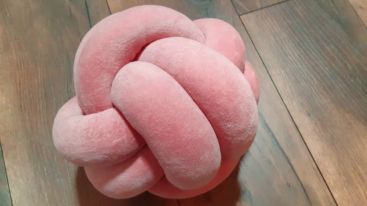 How to make a round KNOT PILLOW | Ako urobiť guľatý uzlíkový vankúš ...
