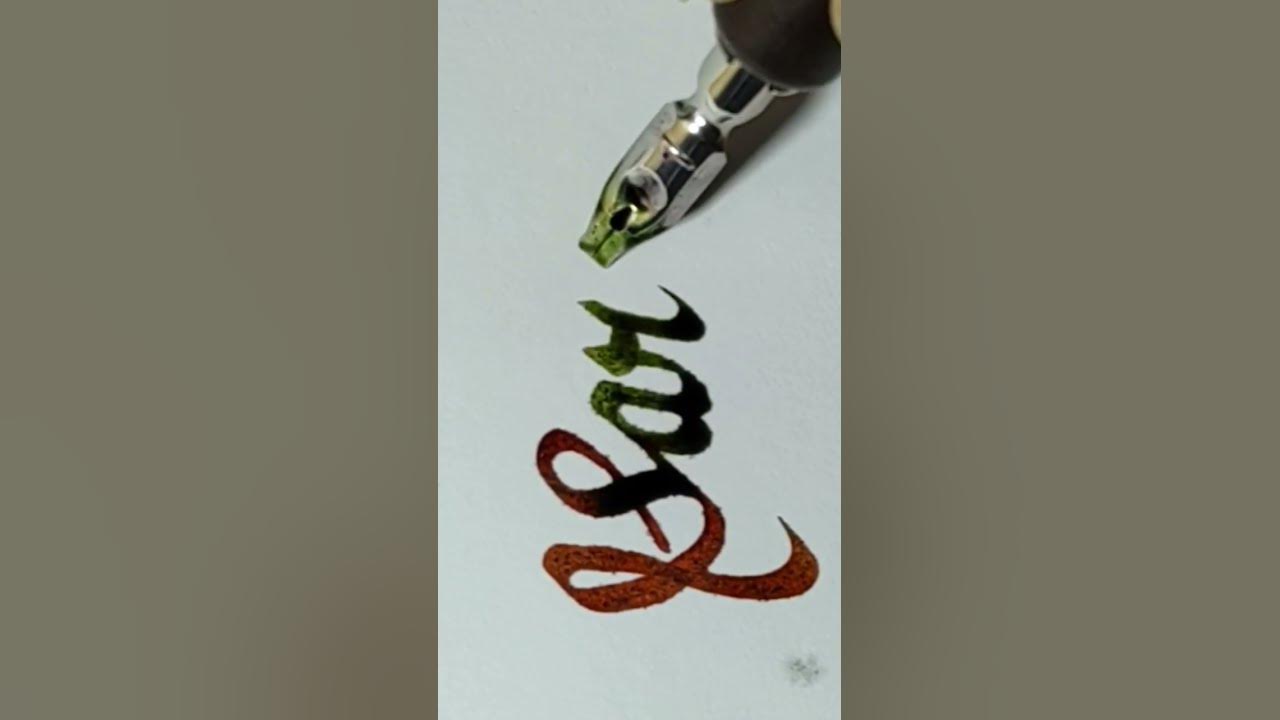 How to write (Sarah)in cursive by Calligraphy pen - YouTube