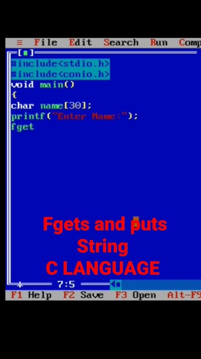 Fgets And Puts String Clanguage Viral Technology Code Codewithanamika8134 Pubgmobile Youtube