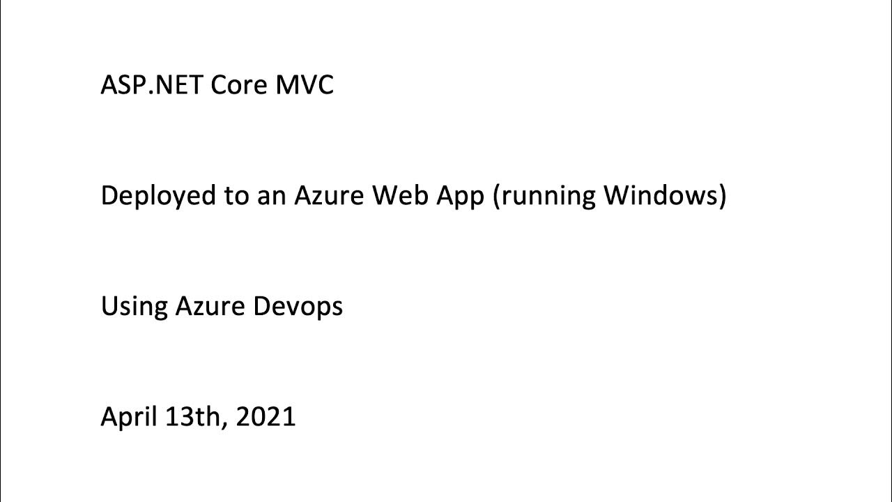 Walkthrough: Deploy an ASP.NET Core MVC app to an Azure Web App using ...